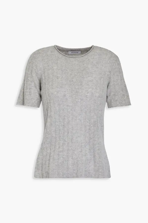 Naadam Ribbed Cashmere Sweater - Light Gray
