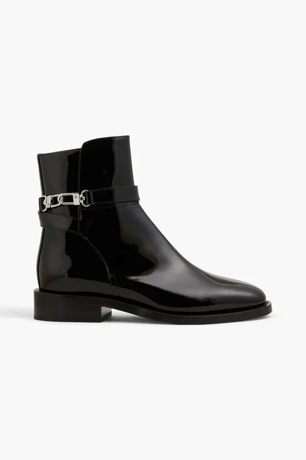 TOTÊME Buckled Patent-leather Ankle Boots