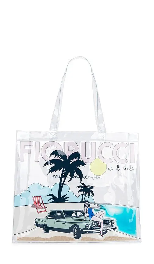 Fiorucci Beach Print Pvc Tote Bag - Multicolor