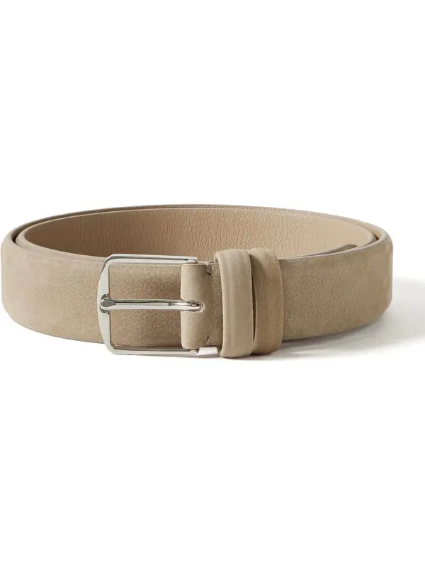 Loro Piana Alsavel 3cm Nubuck Belt