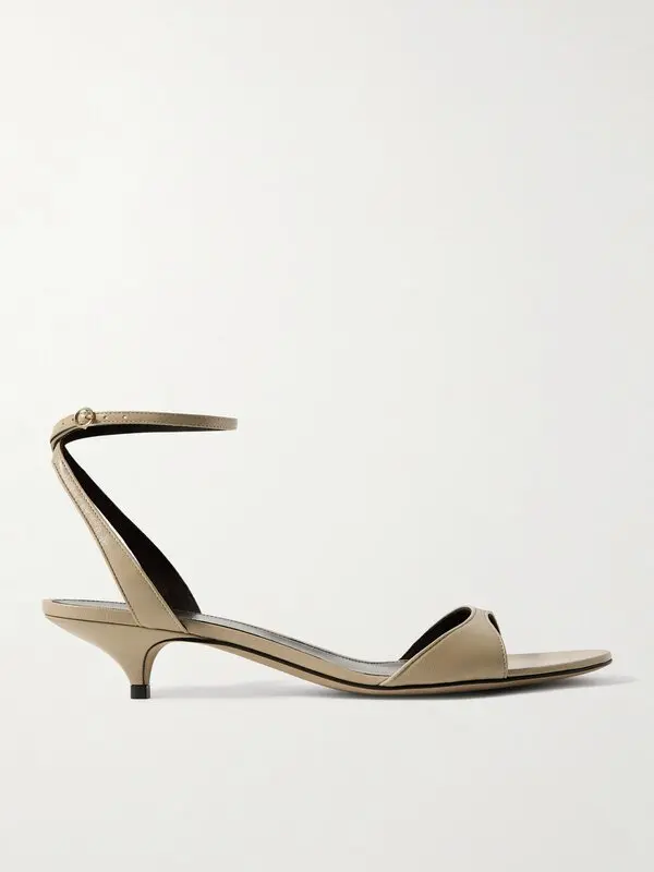 THE ROW Vika Leather Sandals - Neutrals