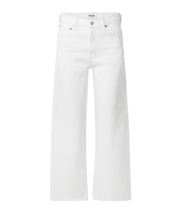 AGOLDE Ren High-rise Wide-leg Jeans - White