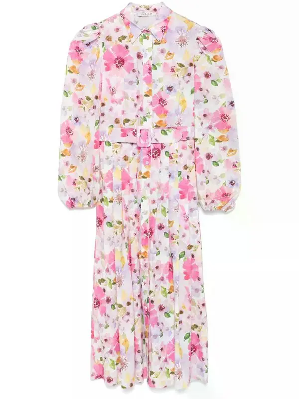 knee length dresses for ladies Opal Pink Long Sleeve Maxi Dress - US 4 main image 0
