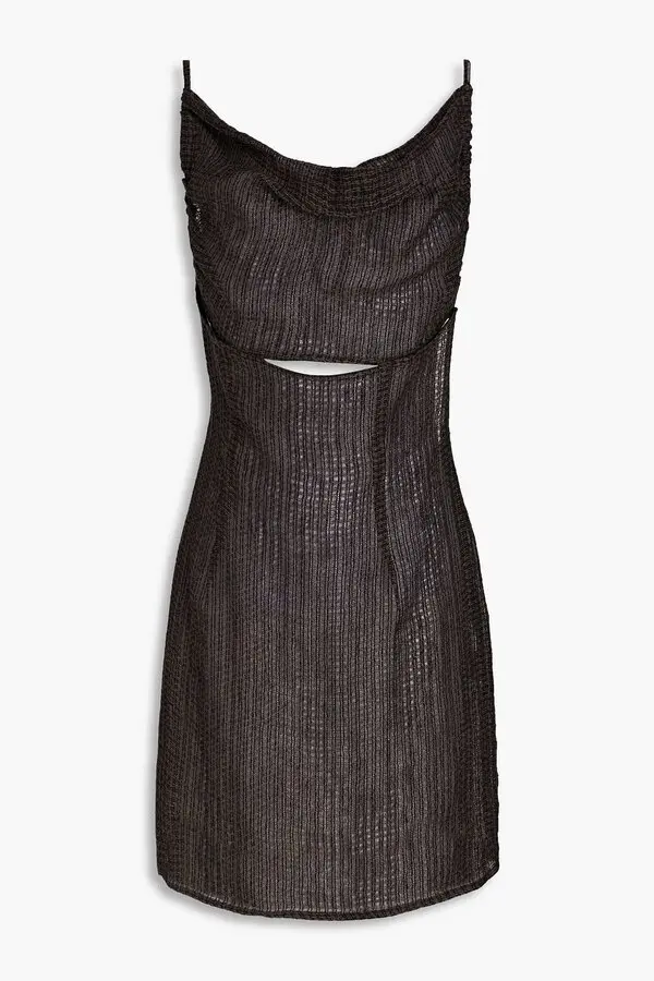 Le Kasha Kharga Convertible Draped Linen Mini Dress