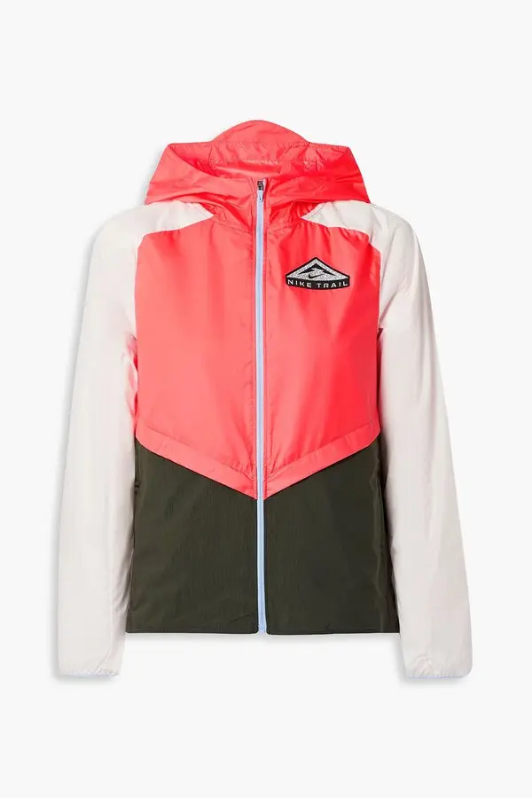 Nike Trail Colorblock Ripstop Hooded Jacket In Papaya - 70% Off ...