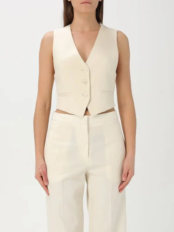 DONDUP Sleeveless Waistcoat - Milk