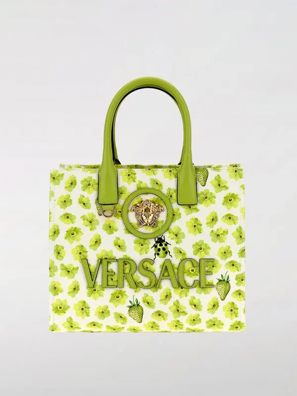 Buy Versace Printed Tote Bag Green At 14% Off Editorialist