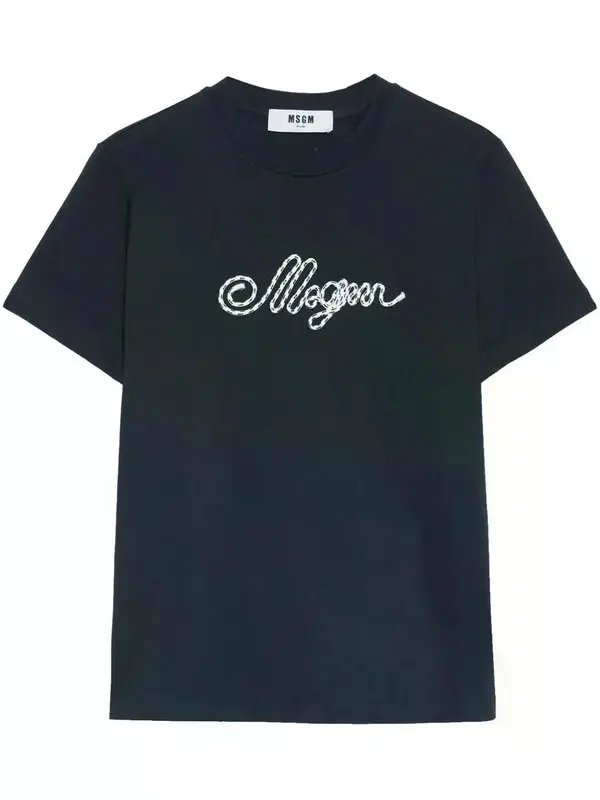 MSGM Logo-appliqué T-shirt