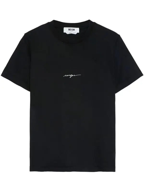 MSGM Logo-print T-shirt - Black