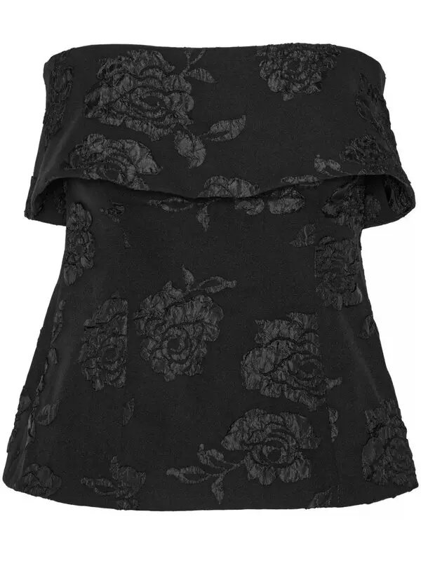 Remain Birger Christensen Floral-jacquard Top
