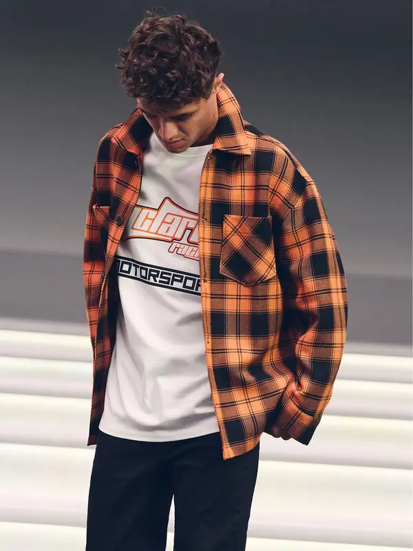 REISS X Mclaren F1 Team Endurance Mclaren F1 Team Check Logo Overshirt