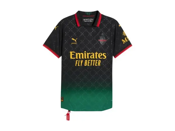 Off-White X Puma Ac Milan Authentic Jersey - Black/power Green