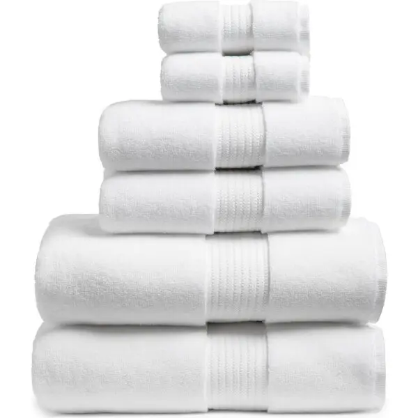 Nordstrom 6-piece Luxury Bath Towel - White