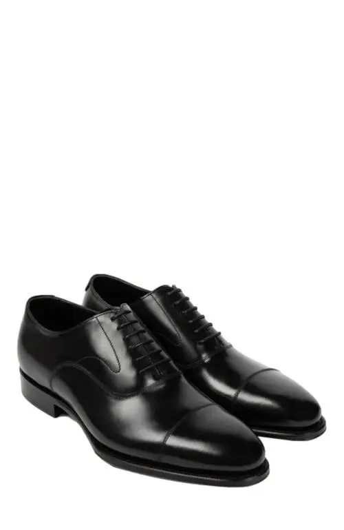 ANTHONY VEER Regent Cap-toe Oxford - Obsidian Black