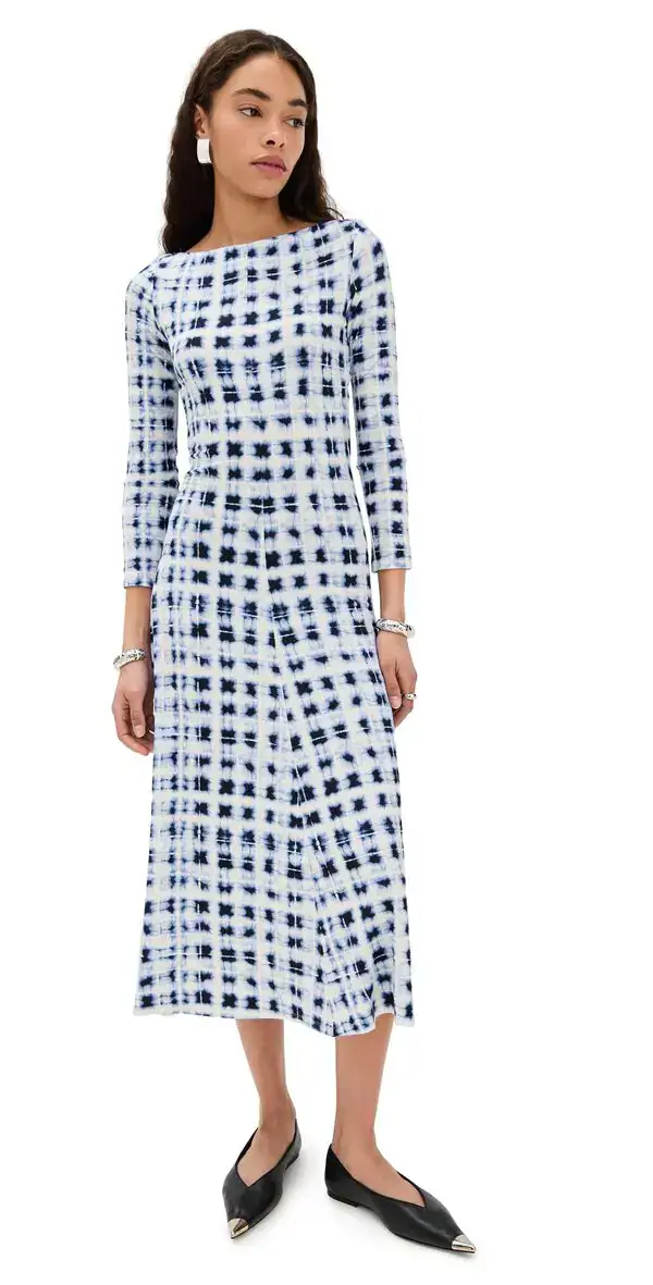 Proenza Schouler White Label Jen Tie-Dye Jersey Dress In Indigo Multi - 70%  Off | Editorialist