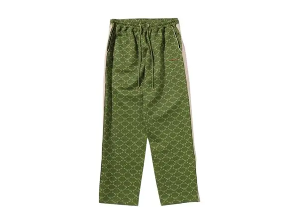 BAPE College Monogram Relaxed Fit Pants - Olivedrab Green