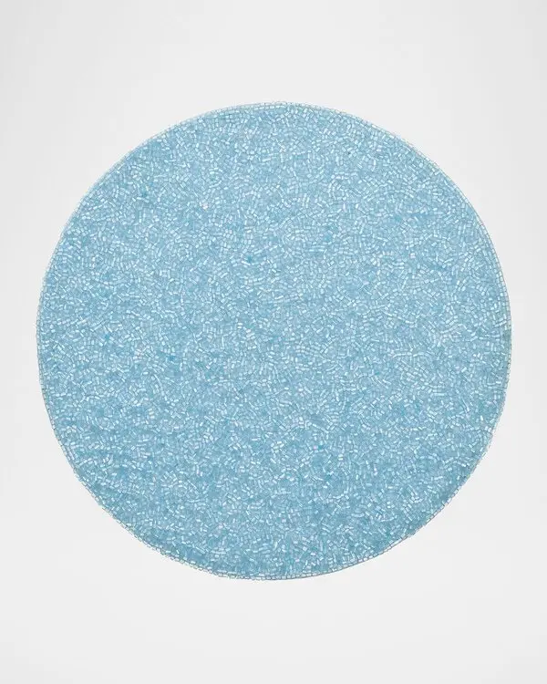KIM SEYBERT Perennial Beaded Placemat - Periwinkle