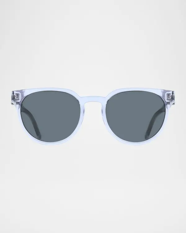 FERRAGAMO Gancino P-3 Acetate Round Sunglasses