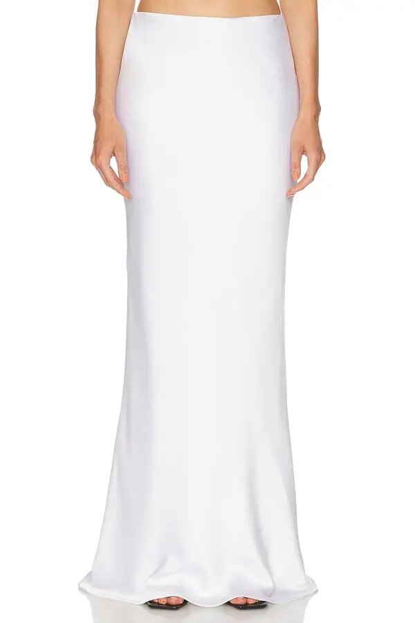 Norma Kamali Bias Obie Skirt - Snow White