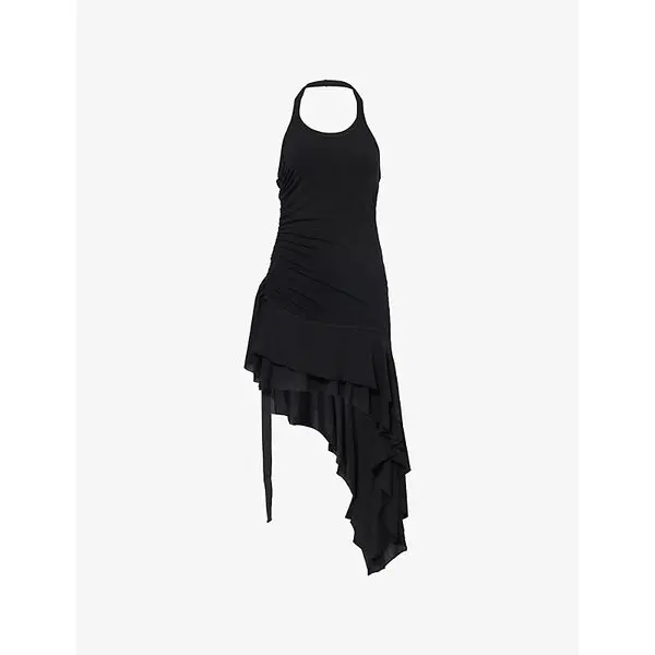 aje ondine knit midi dress Focal Knit Midi Dress-BLACK / XS main image 0