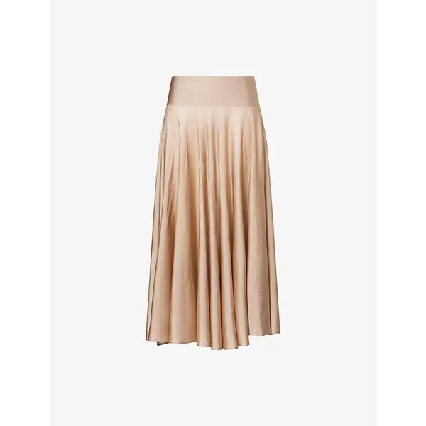 Alaïa Flared Fine-knit Maxi Skirt