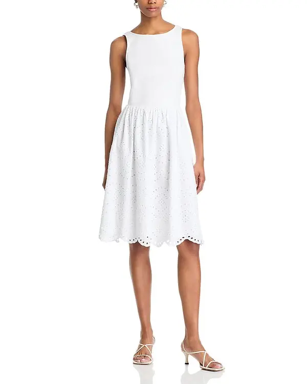 Steve Madden Pointelle Skirt Dress - White