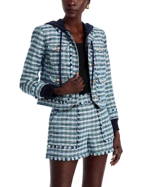 Cinq À Sept Matilda Tweed Hooded Jacket