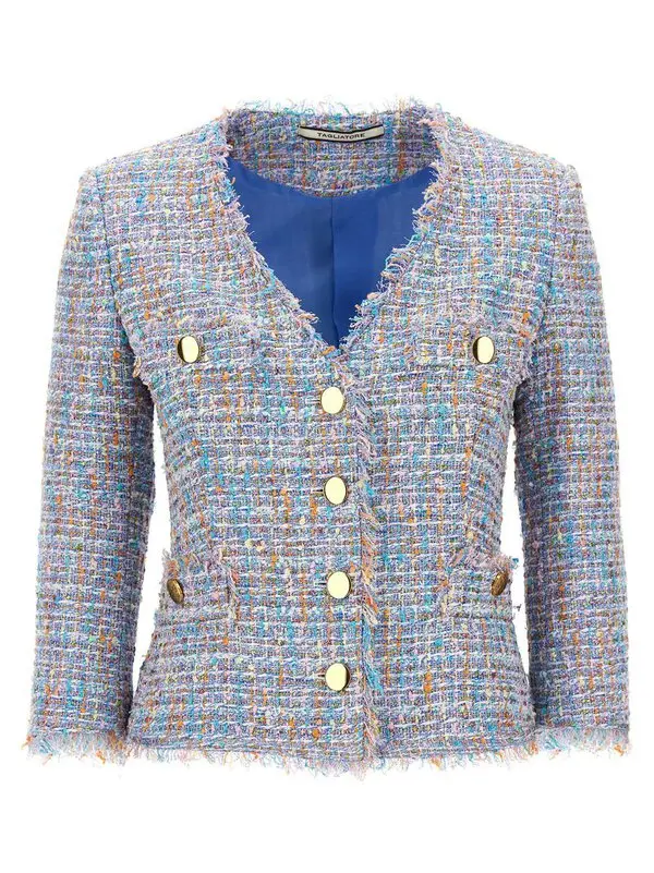 Tagliatore Tweed Bolero Blazer