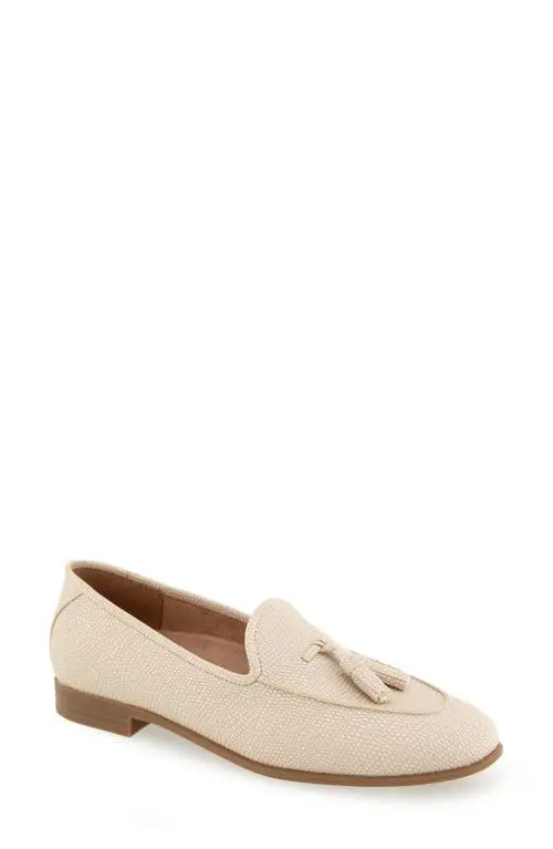 Aerosoles Wuster Kiltie Loafer - Stone Lizard Embossed Leather