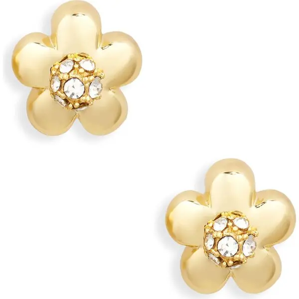 Marc Jacobs Small Daisy Stud Earrings - Gold/crystal
