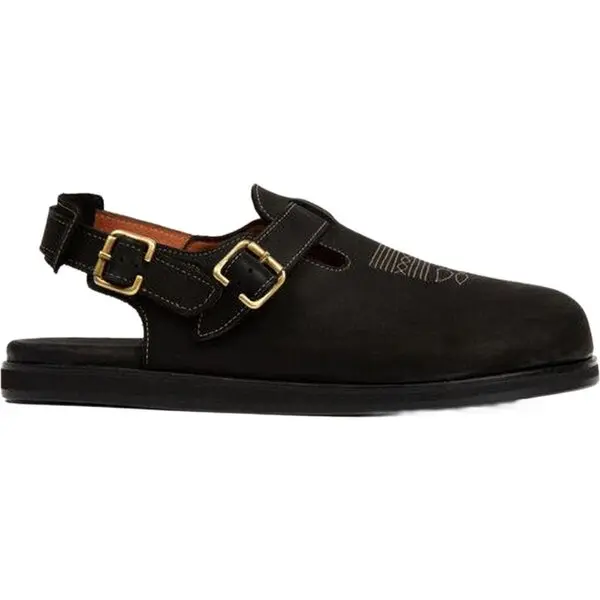 ANTHONY VEER Harbor Moc Sandal - Obsidian Oil Black