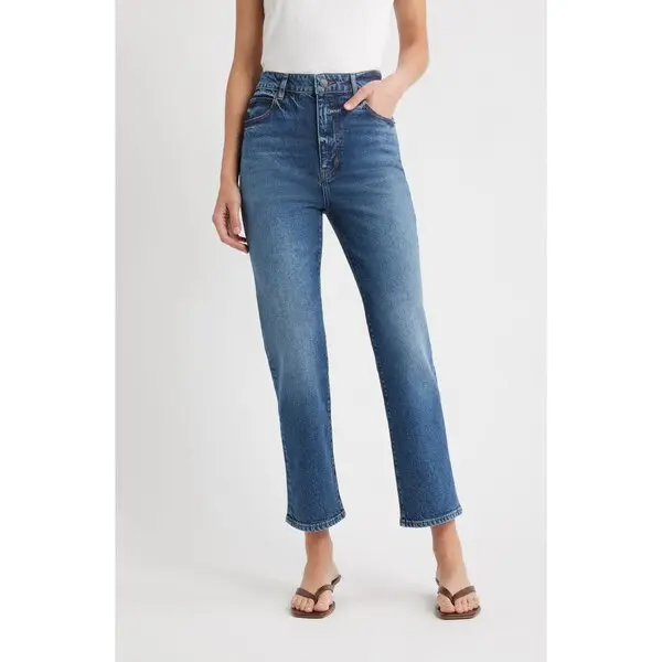 FRAME The Ruler High-waist Straight Leg Jeans - Nebula