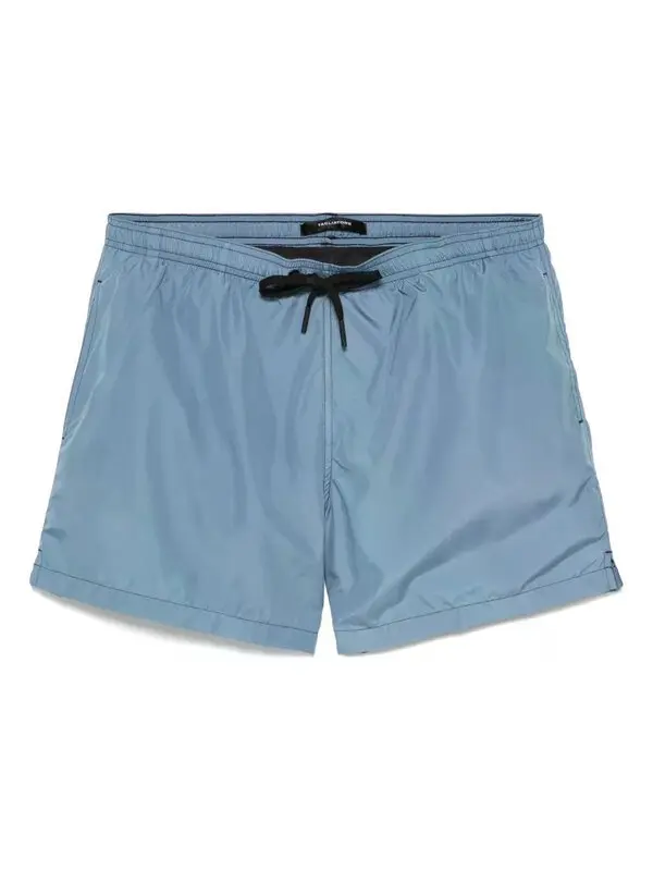 Tagliatore Patch-pocket Swim Shorts - Blue