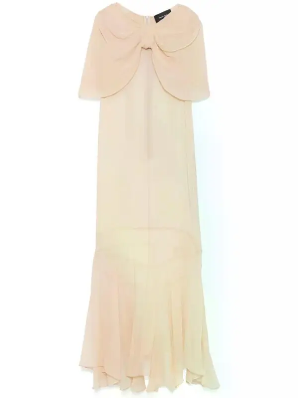 Simone Rocha Sheer Bow-detailed Midi Dress