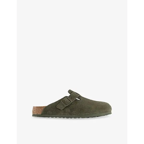 BIRKENSTOCK Boston Logo-embossed Clogs - Thyme Suede
