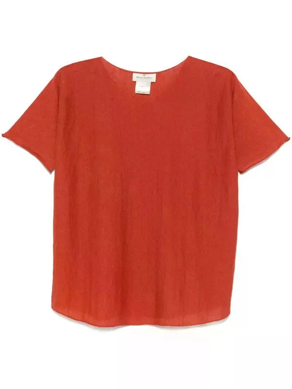 Bruno Manetti Raw-cut-edge T-shirt - Orange