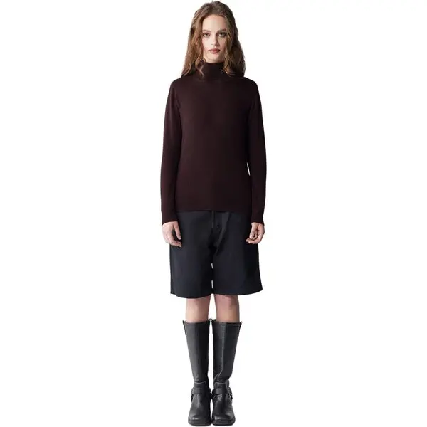 GOBI MONGOLIAN CASHMERE Turtleneck Sweater - Coffe Bean