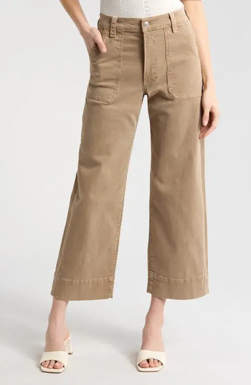 Paige Cameron High-waist Wide-leg Utility Jeans - Vintage Camel Tan