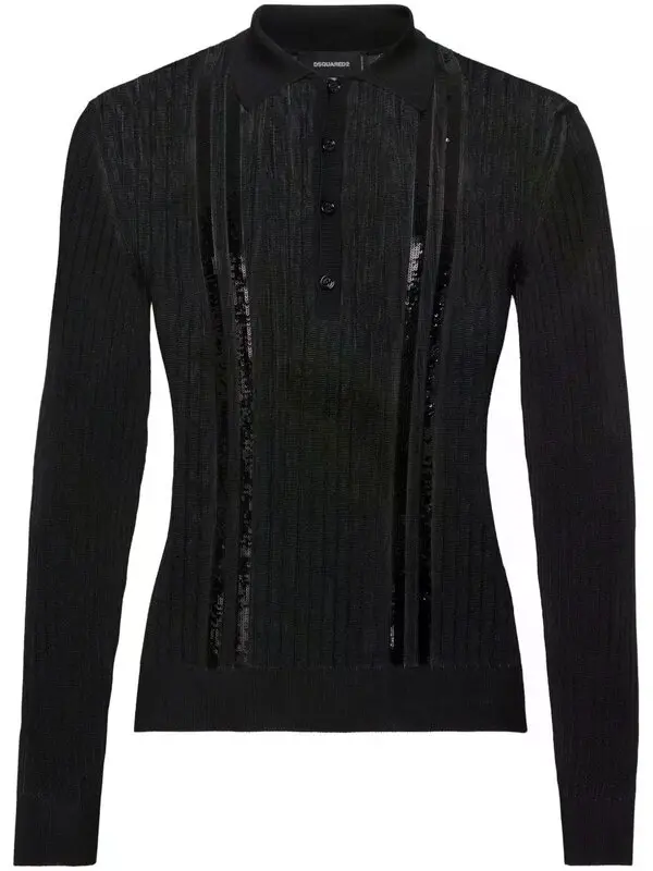 Dsquared2 Sequin-embellished Polo Shirt