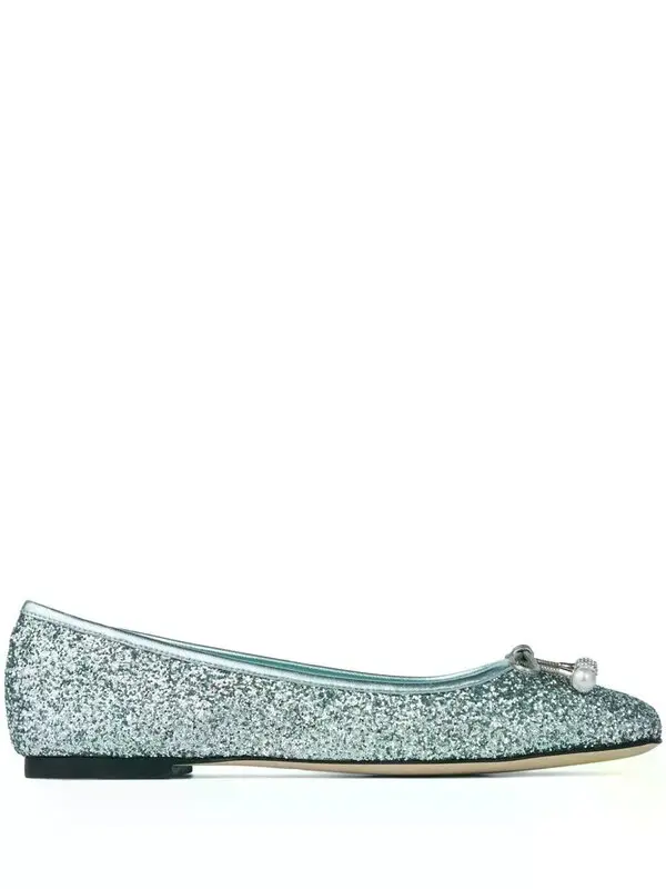 JIMMY CHOO Elme Ballet Flats - Green