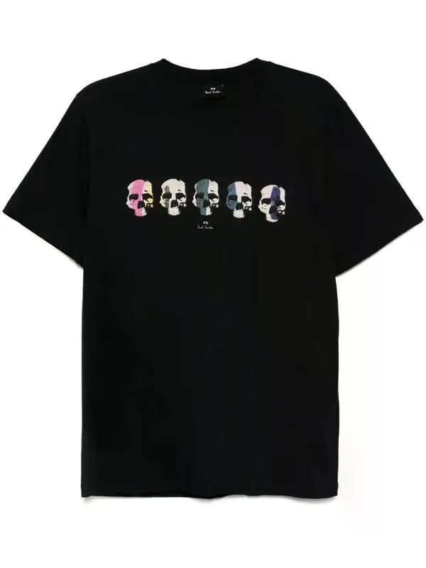 Paul Smith Skulls-print T-shirt - Blue