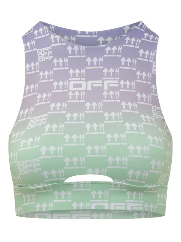 Off-White Top With Cut-out Detail - Multicolor