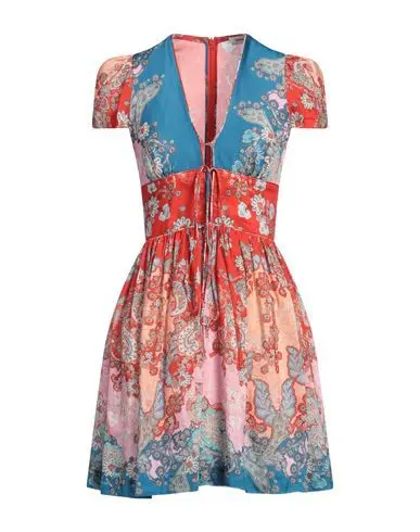 straight line mini dress A-Line Strapless Pink Satin Mini Homecoming Dress main image 0