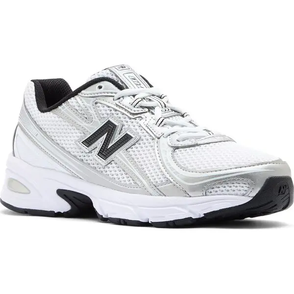 NEW BALANCE Gender Inclusive 740 Sneaker - White / Silver Metallic