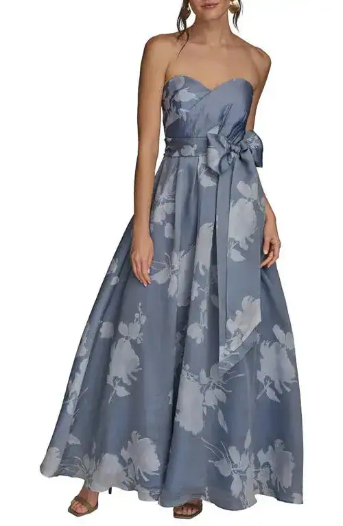 fit and flare floral formal & gown dresses for women Adrianna Papell Women's Floral-Print Off-The-Shoulder Dress - Pink Multi