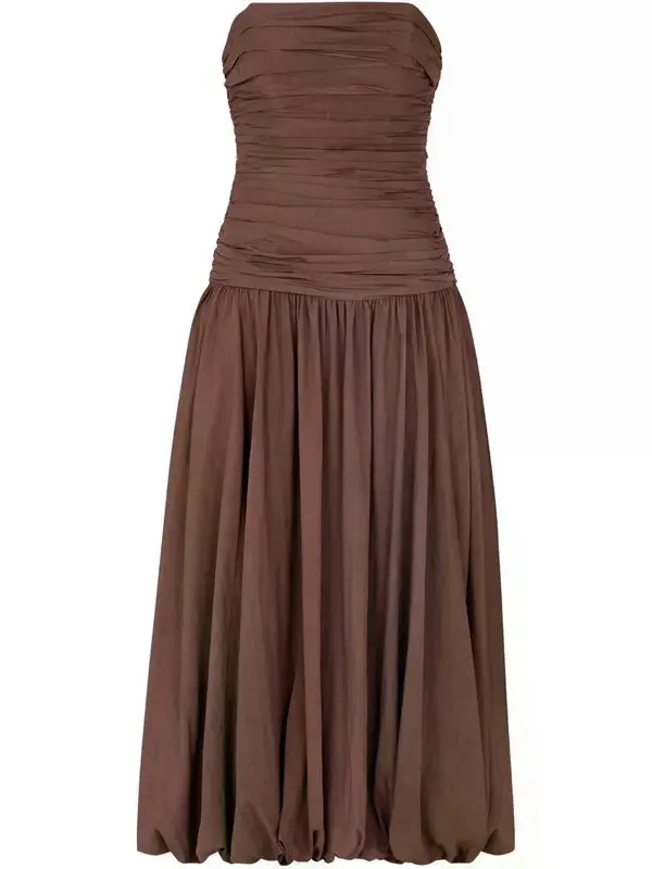 NICHOLAS Despina Strapless Dress - Brown