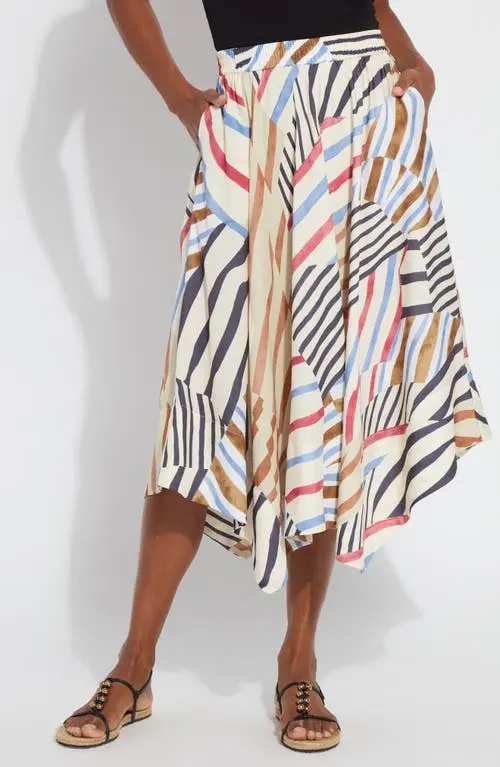 Lyssé Lorenza Mixed Stripe Satin Skirt