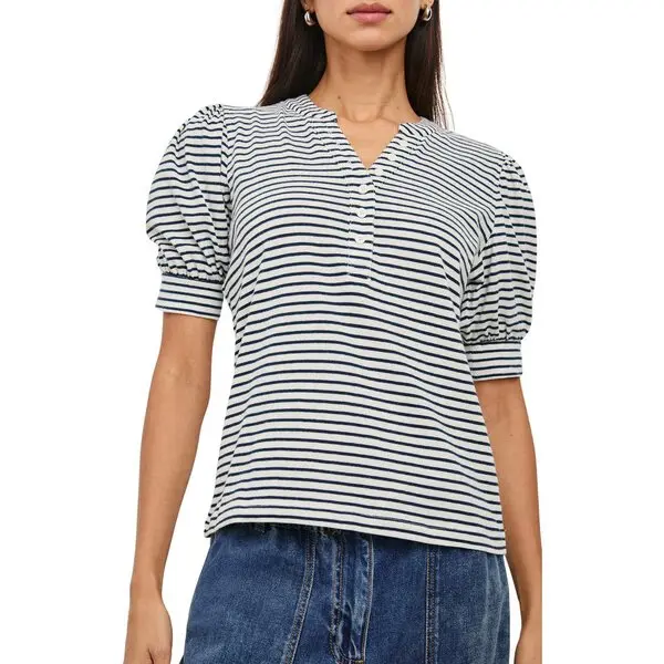 Rails Jewel Puff Sleeve Henley