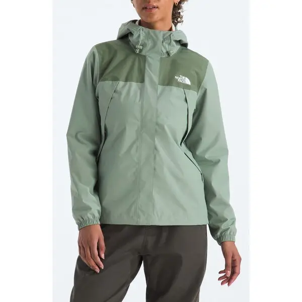 The North Face Antora Waterproof Hooded Rain Jacket - Slate Moss/bark Mist