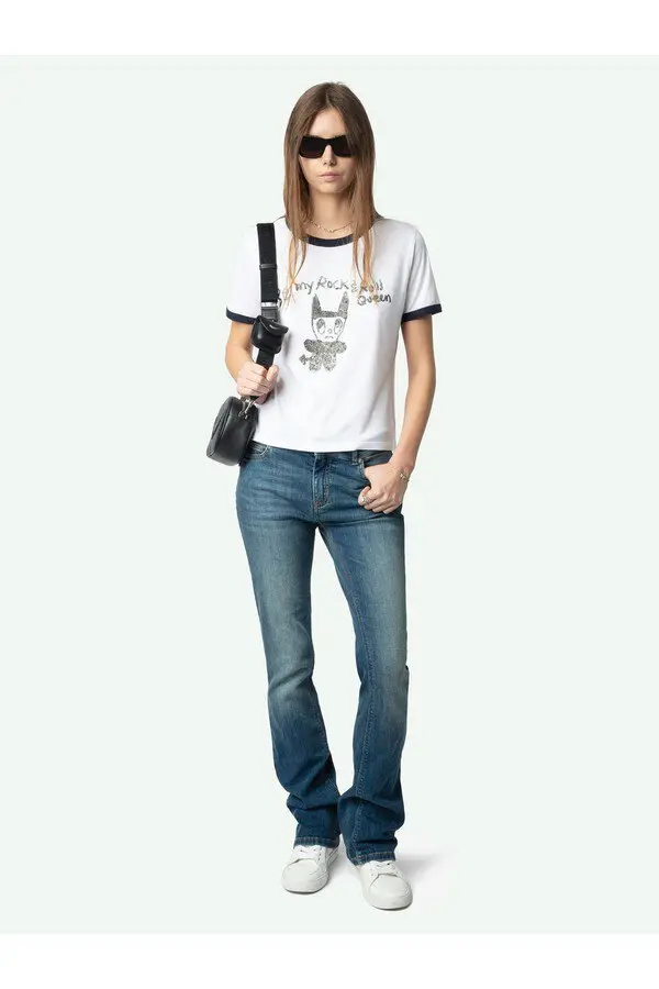 Zadig&Voltaire Woos Devil Rhinestone Graphic T-shirt - White
